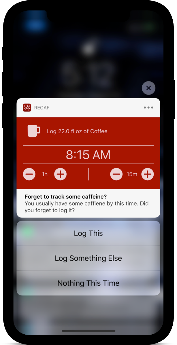 RECaf - Effortless Caffeine Tracking